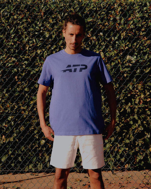 ATP Marks Of Greatness Large Logo T-Shirt – Purple | Tennis Clothing ...